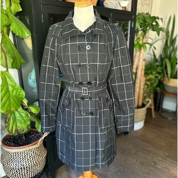 Merona | Jackets & Coats | Euc Merona Double Breasted Black White ...